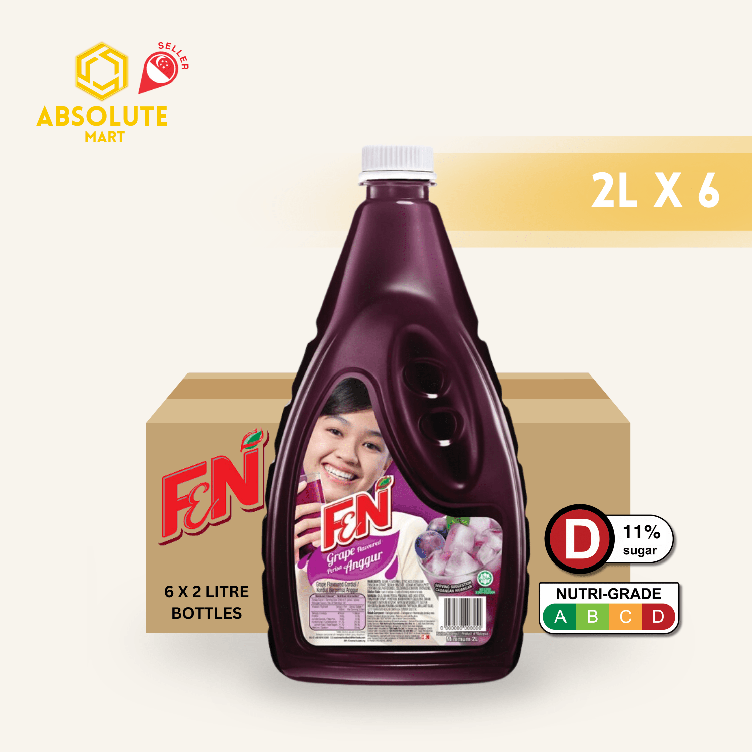 F&N Grape Syrup 2L X 6 (BOTTLE) – ABSOLUTE MART