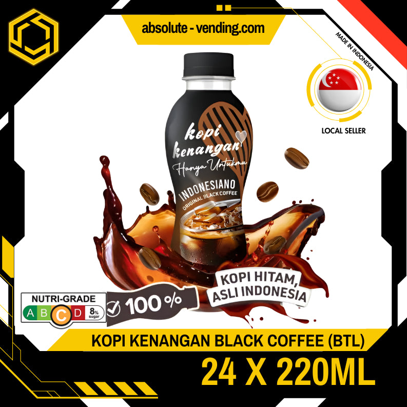 KOPI KENANGAN Indonesiano Black Coffee 200ML X 24 (BOTTLE) – ABSOLUTE MART