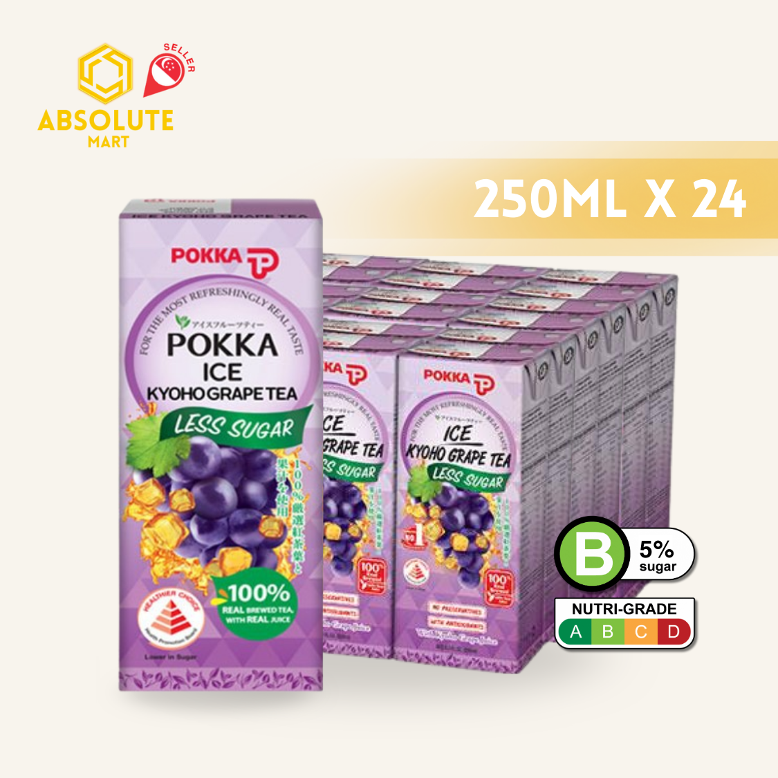 POKKA Grape Tea 250ML X 24 (TETRA) – ABSOLUTE MART