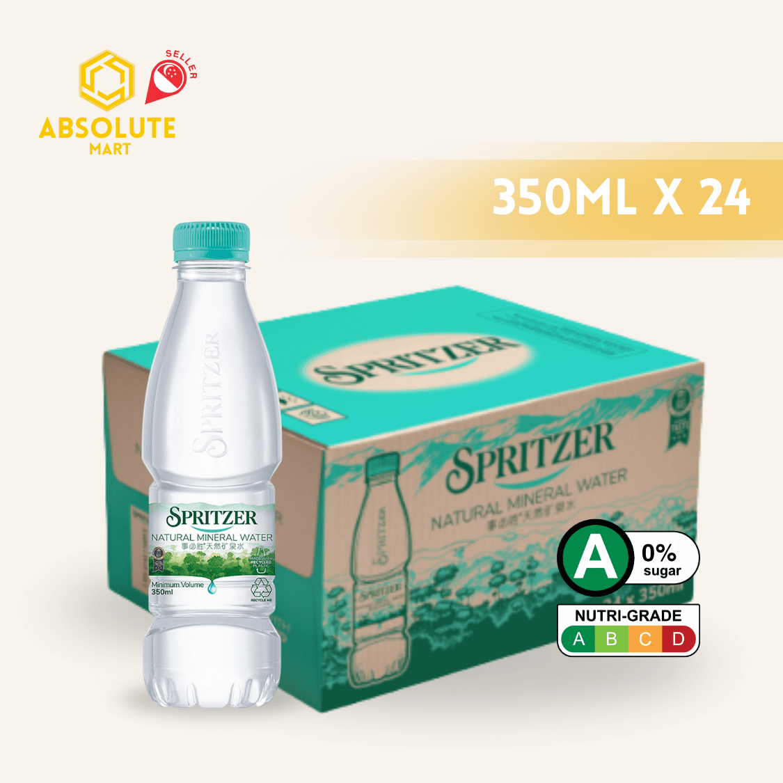 SPRITZER Natural Mineral Water 350ML X 24 (BOTTLE) – ABSOLUTE MART
