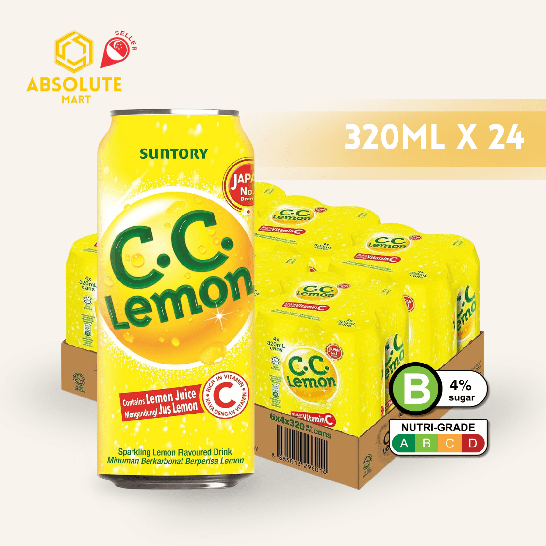 SUNTORY C.C LEMON 330ML X 24 (CAN) – ABSOLUTE MART