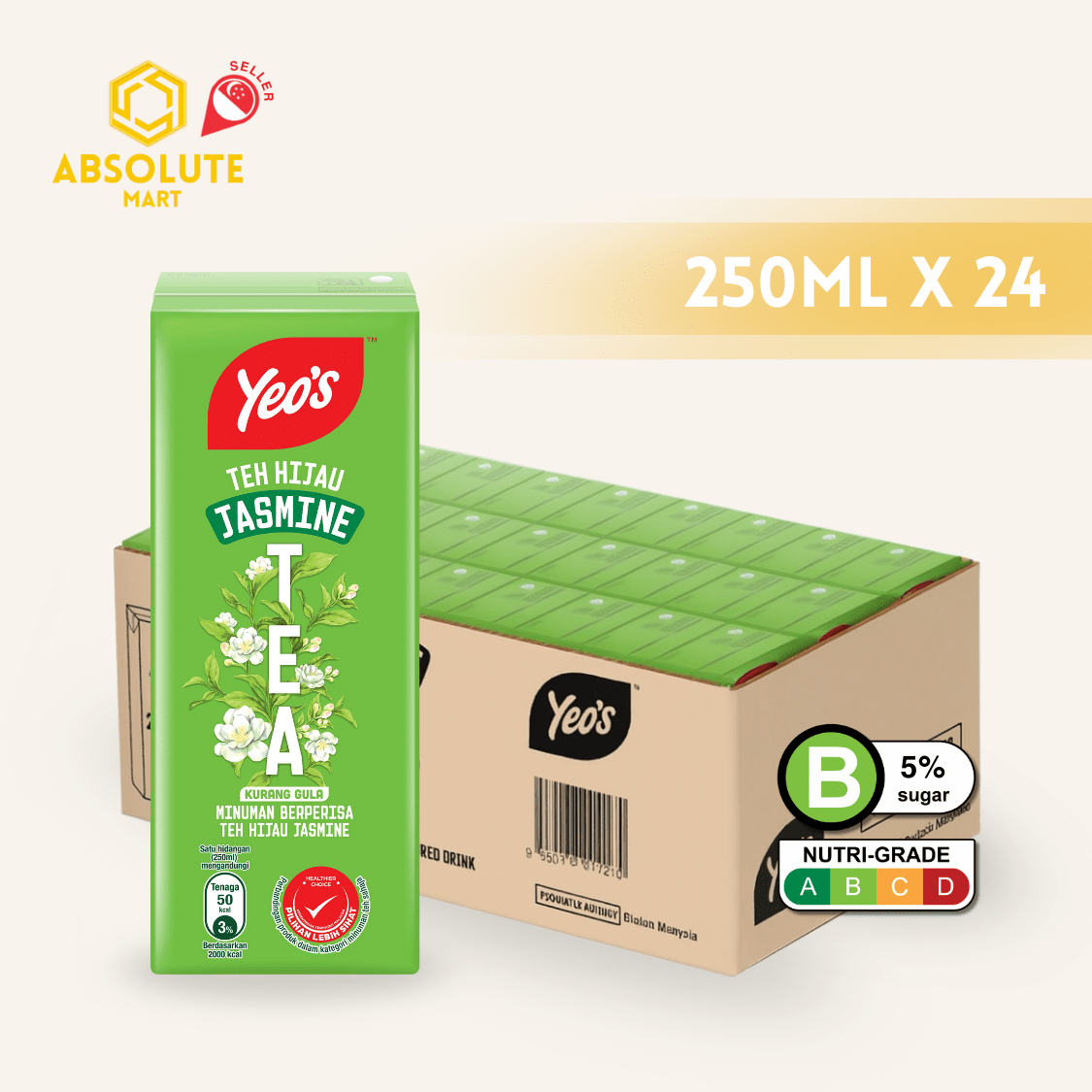 YEO'S Green Tea 250ML X 24 (TETRA) – ABSOLUTE MART